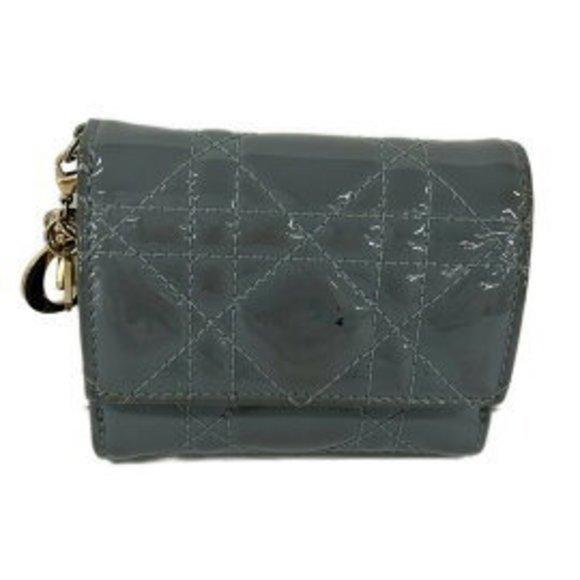 Dior | Bags | Christian Dior Lady Lotus Wallet Trifold Light Blue ...